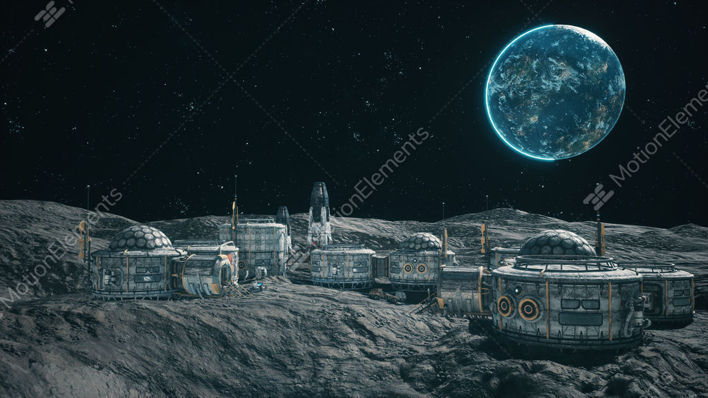Space Colony On Moon