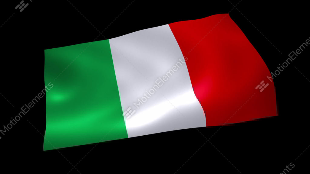 Italian Flag Waving Animation