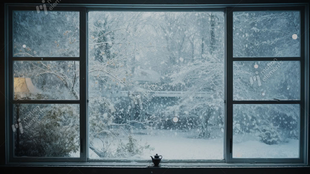 Animated Snow Falling Window