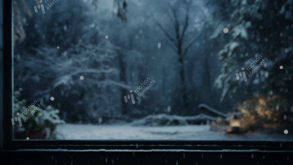 Animated Snow Falling Window