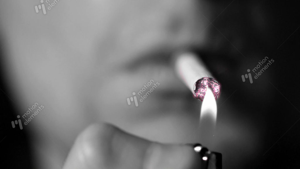 Lighting Cigarette With Match